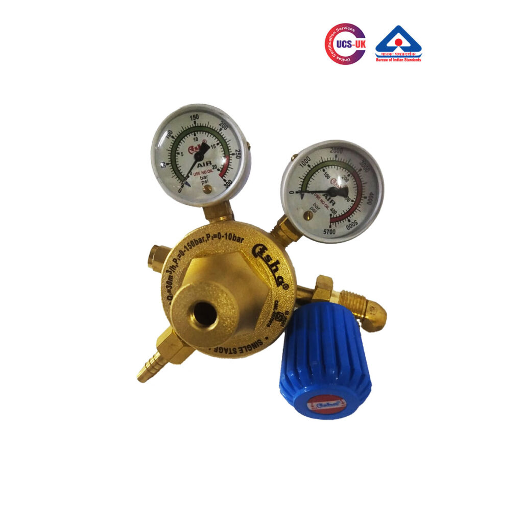 Single Stage Double Meter Air Regulator (Heavy Duty) - Asha Weld