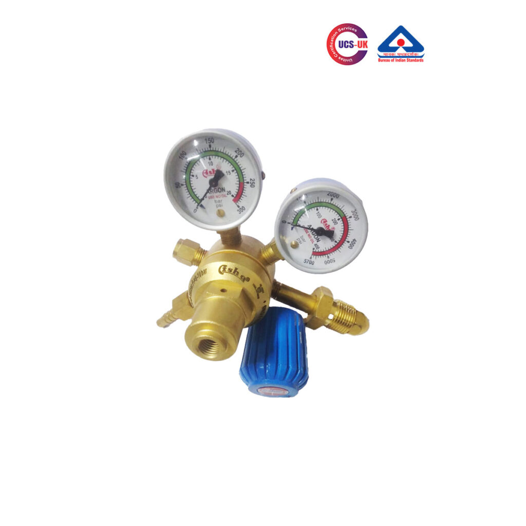 Single Stage Double Meter Argon Regulator (Eco Series) - Asha Weld