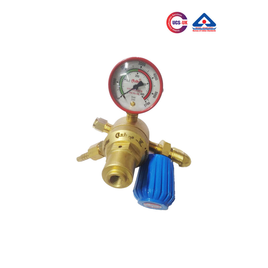 Single Stage Single Meter Hydrogen Regulator (Eco series) - Asha Weld