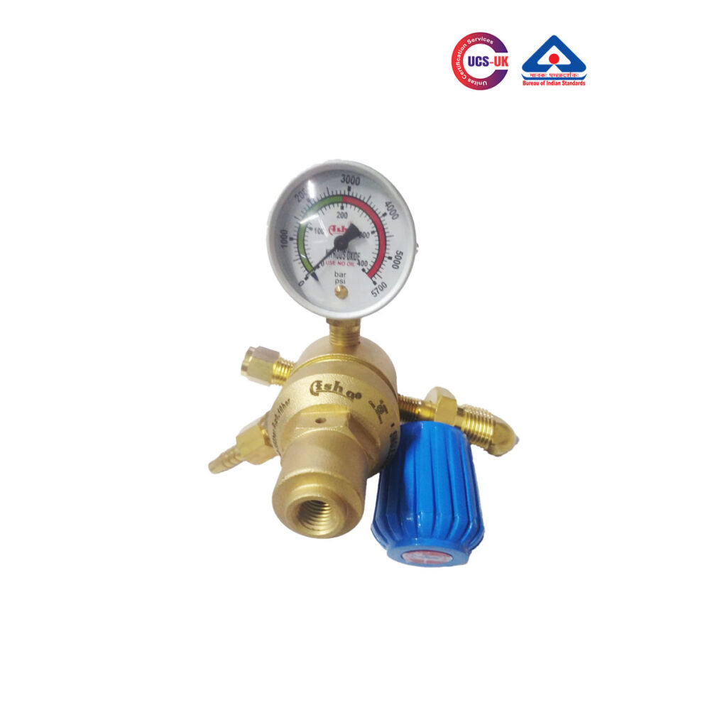 Single Stage Single Meter Nitrous Oxide Regulator (Eco series) - Asha Weld