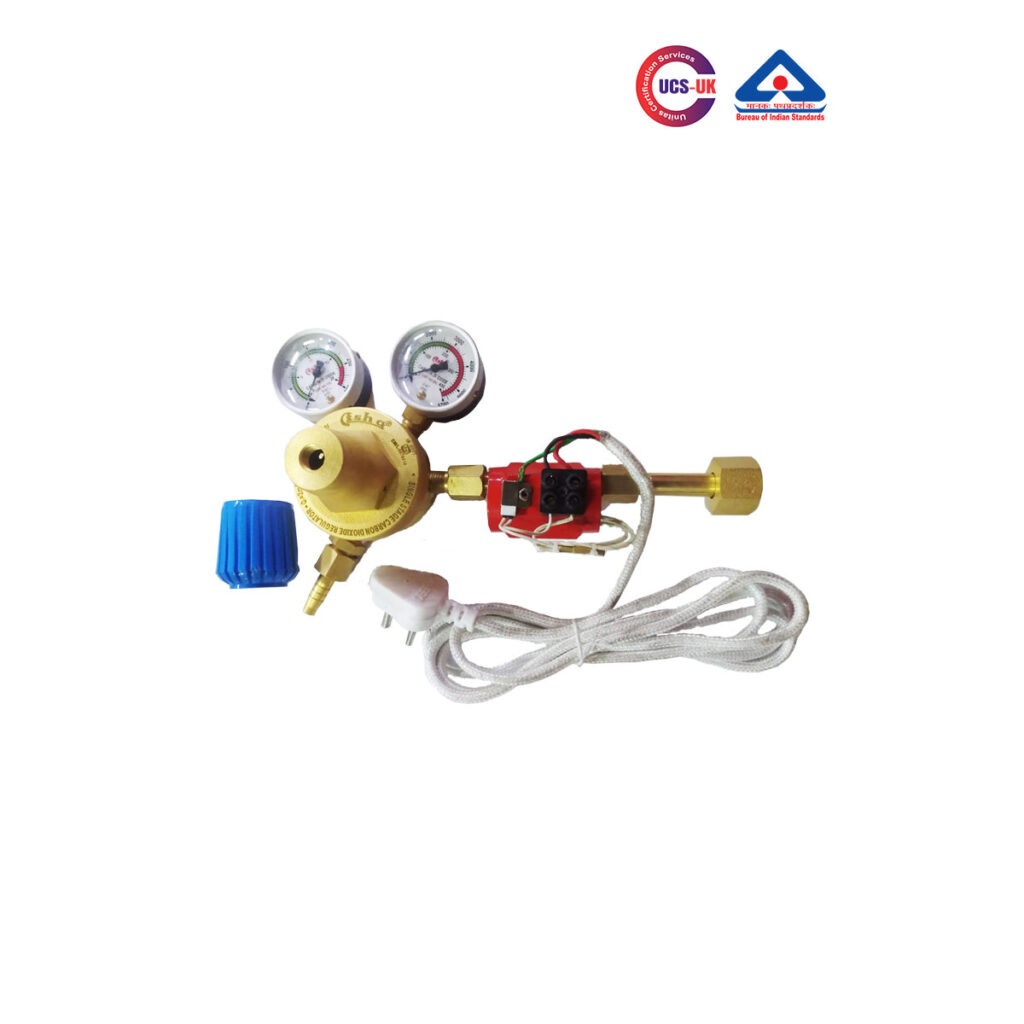 Single Stage Regulator with Heater (Heavy Duty) (ISI) CO2, Ar, N2O ...