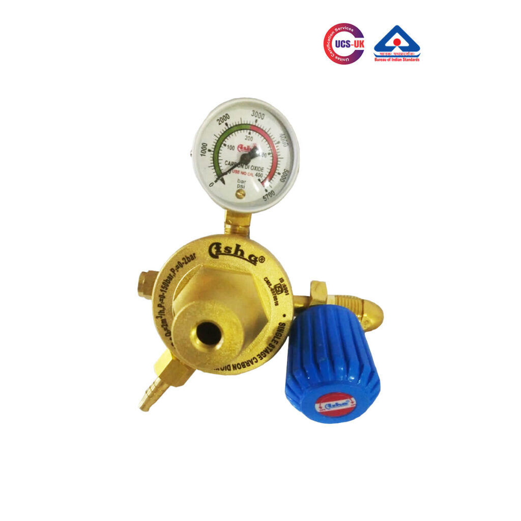 Single Stage Single Meter Carbon Dioxide Regulator (Heavy Duty) - Asha Weld