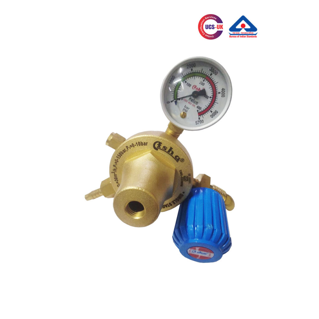 Single Stage Single Meter Helium Regulator (Heavy Duty) - Asha Weld