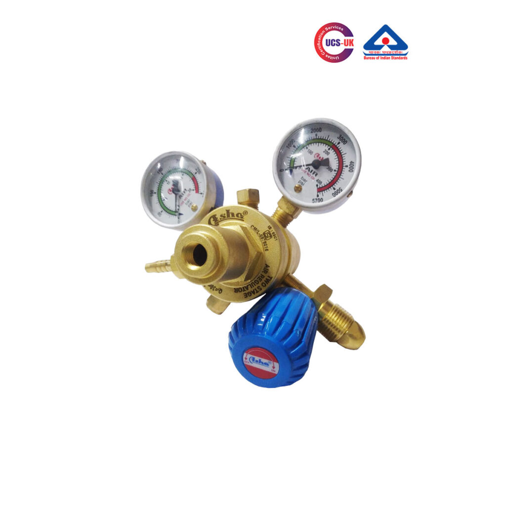 Two stage double meter air regulator with stainless steel diaphragm ...