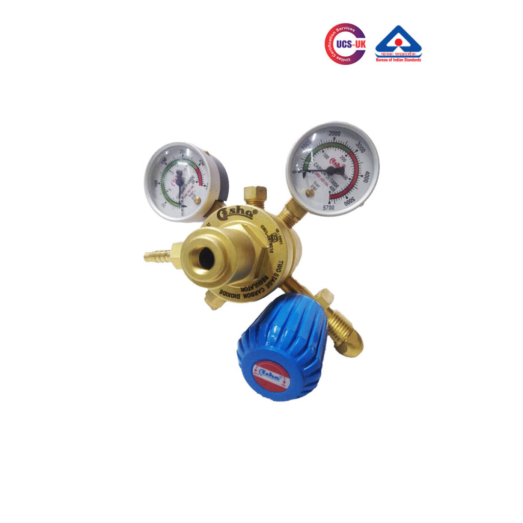 Two stage double meter carbon dioxide regulator with stainless steel ...