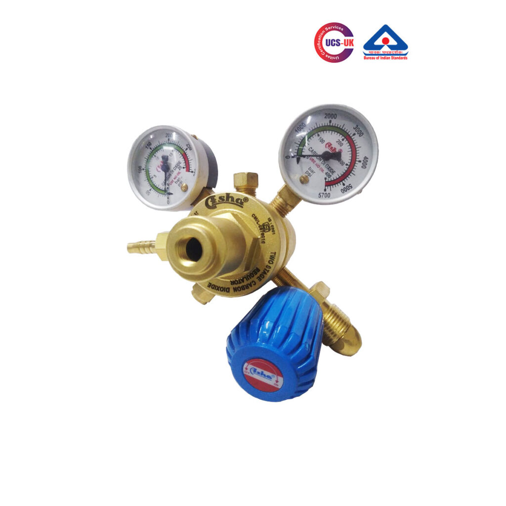 Two Stage Double Meter Rubber Diaphragm Carbon Dioxide Regulator - Asha ...