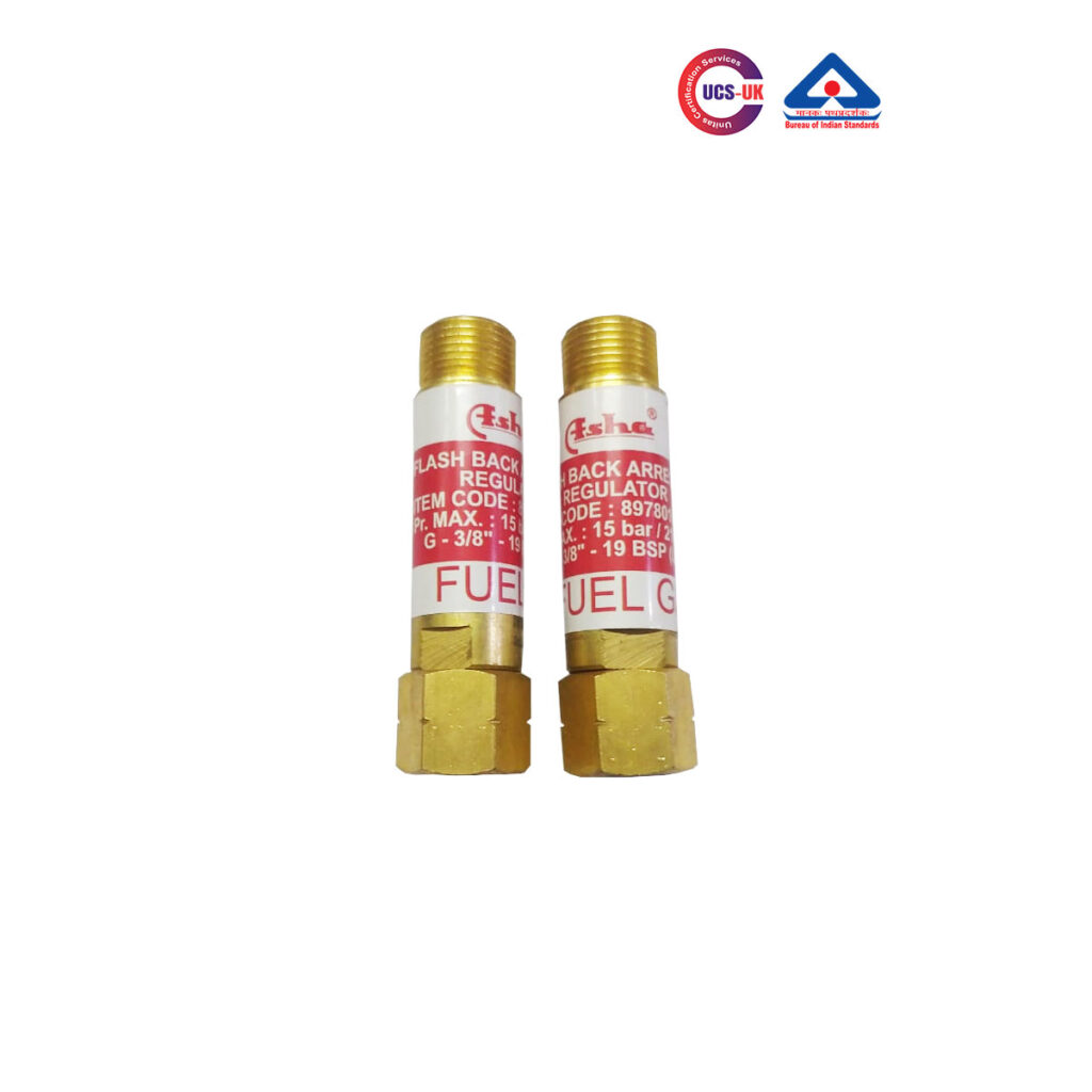 Flash Back Arrestor for (Regulator) (ISI) Fuel Gas - Asha Weld
