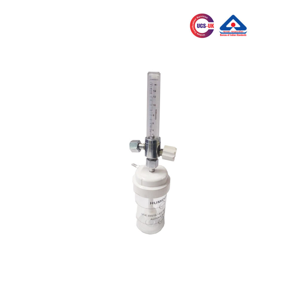 Medical Oxygen Flow Meter with Humidifier (Bottle) (IS:6901) - Asha Weld