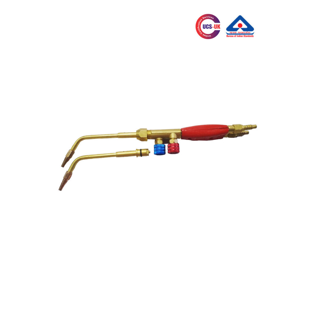 Gas Welding Torch (Big Size) With Two Nozzles (ISI) - Asha Weld