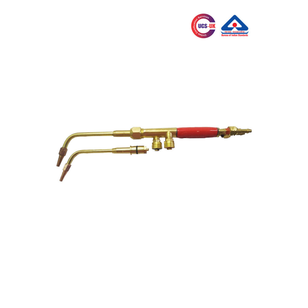 Gas Welding Torch (Small Size) With Two Nozzles (ISI) - Asha Weld